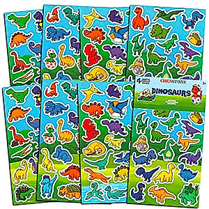 Jurassic T-Rex World Backpack for Boys Girls Kids - 6 Pc Bundle with 16 inches Jurassic Park School Backpack Bag, Water Pouch, Stickers, Dinosaur Toys, and More (Jurassic World School Supplies)