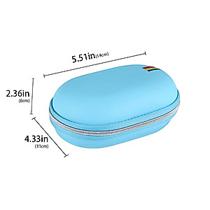 Leayjeen Portable Case Compatible with Blood Glucose Monitor Kit，Holds Glucometer, Lancing Device, Blood Sugar Test Strips,Lancets and Other Diabetic Testing Accessories-Blue(Case Only)