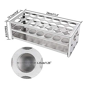 Test Tube Stand Rack, Centrifuge Tube Rack, 21 Holes, Suitable for Tubes of Dia.≤ 32.5mm Test Tube Laboratory