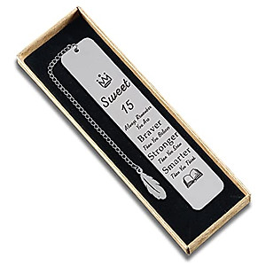 15th Birthday Gifts for 15 Year Old Girls Book Lovers Readers Sister Daughter Niece Teen Girls Granddaughter Metal Bookmarks for Christmas Graduation Thanksgiving
