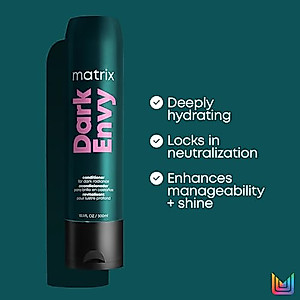 Matrix Dark Envy Hydrating Conditioner | Nourishes For Dark Hair Radiance | Enhances Manageability | Rich, Shiny Finish | For Dark Brown or Black Hair | Packaging May Vary | 10.1 Fl. Oz. | Vegan