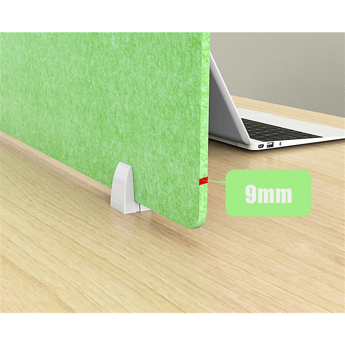 Icegrey Acoustic Desk Divider Privacy Panel Removable Sound Absorbing Desk Partition Board with 2 Clips for Student Call Centers Offices Braries Classrooms Library, Dark Grey, 23.4x15.6