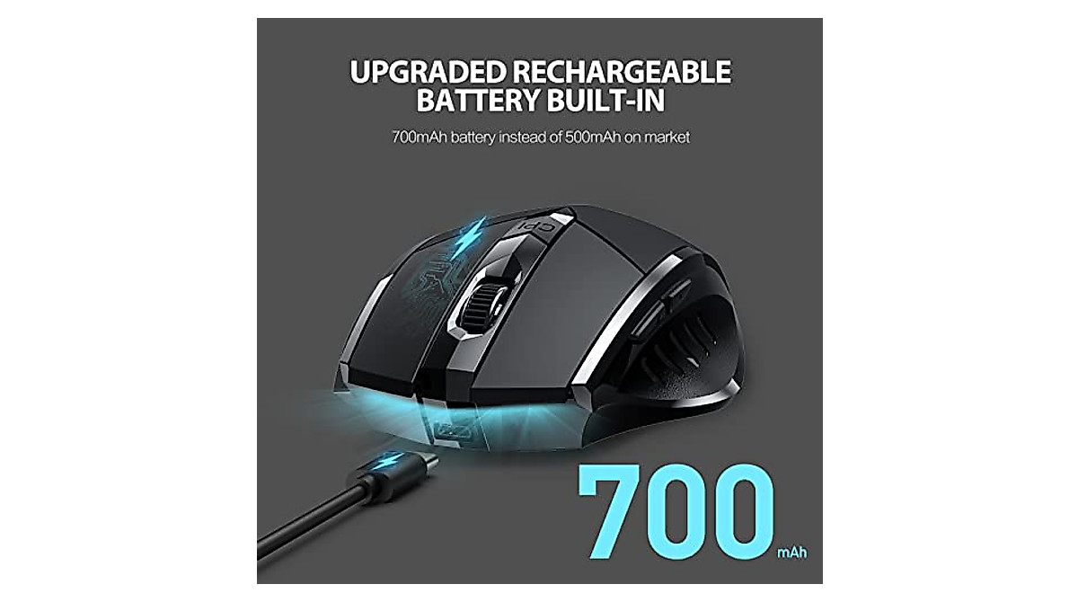 INPHIC Multi-Device Bluetooth Mouse - Ergonomic & Rechargeable