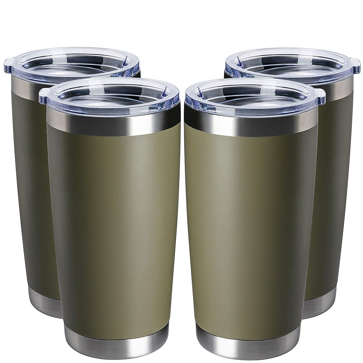 TDYDDYU 8 pack 20 OZ Double Wall Stainless Steel Vacuum Insulated Tumbler Coffee Travel Mug With Lid, Durable Powder Coated Insulated Coffee Cup for Cold & Hot Drinks (Combine colors, 8 pack)