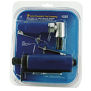 Astro 1222 Blue Composite Body Angle and Medium Die Grinder, 1/4-Inch