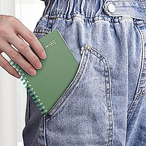 RETTACY Spiral Notebook 6-Pack - Notebooks College Ruled with 160 Pages per Pack, Pocket Notebook for Work, School, Writing, 100 GSM Premium Acid-Free Paper, Twin-Wire Binding, 4.5" × 5.7"