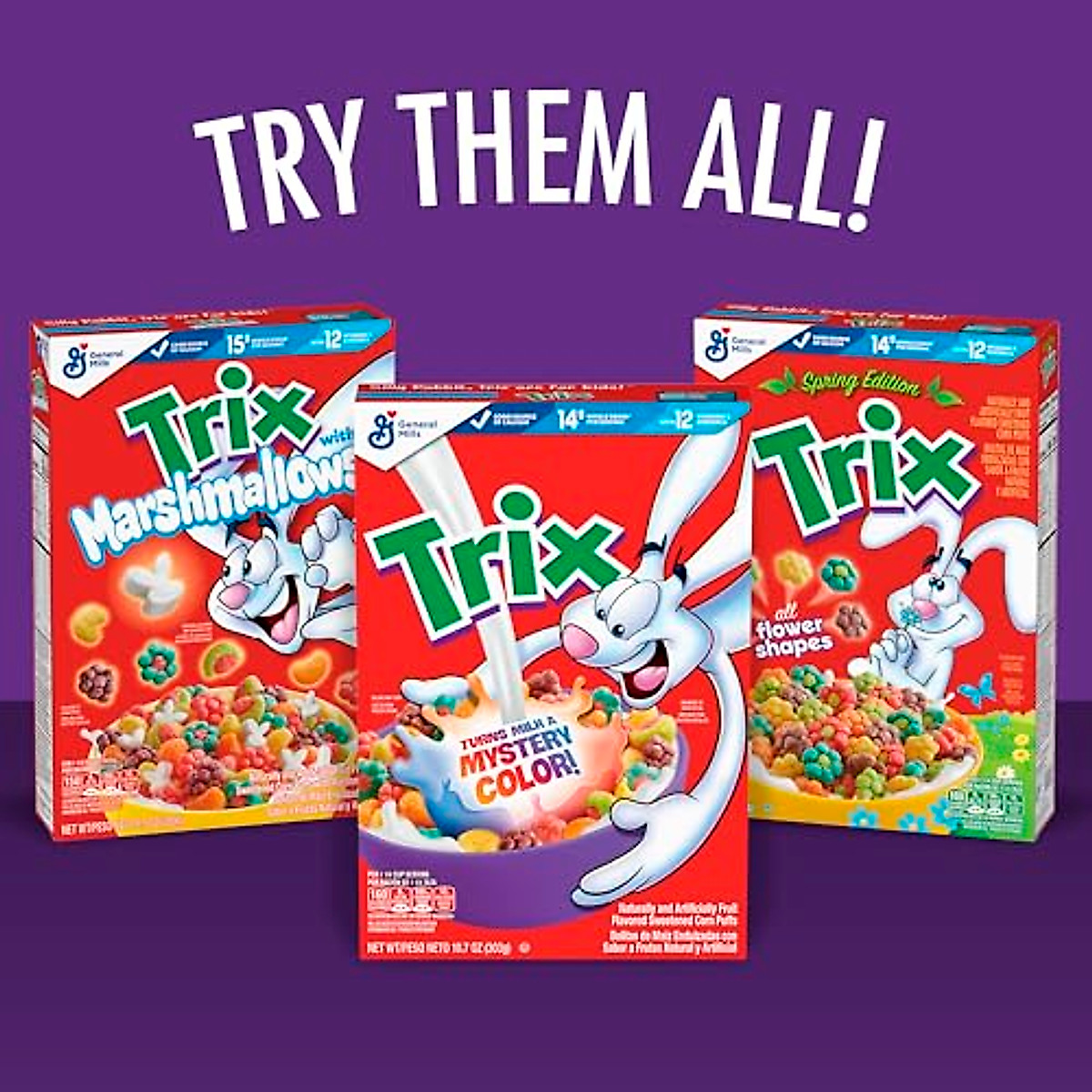 Trix Fruity Breakfast Cereal, 6 Fruity Shapes, Whole Grain, Family Size, 16.1 OZ
