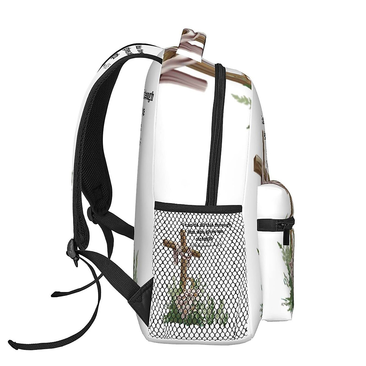 ASYG Bible Verse Backpack Christian Laptop Backpack Jesus Cross Tablet Travel Picnic Bag Jesus Bckpack Bag