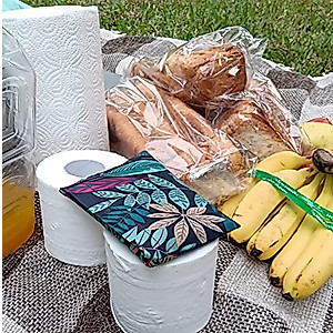 Fineget Shopping Grocery Travel Pinic Beach Tote Bag Folding Large Aesthetic Waterproof Gym Camping Laundry Bag for Women Lunch Duffel Groceries Backpack Hand Bag Blue Mood Pattern