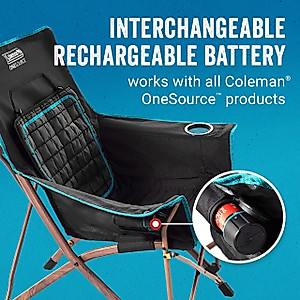 Coleman Rechargeable Heated Camping Chair | OneSource Heated Chair & Lithium Ion Battery