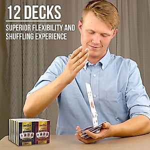 Regal Games Set of 12 Premium Monaco Elite Poker Playing Cards, 100% Plastic, Waterproof