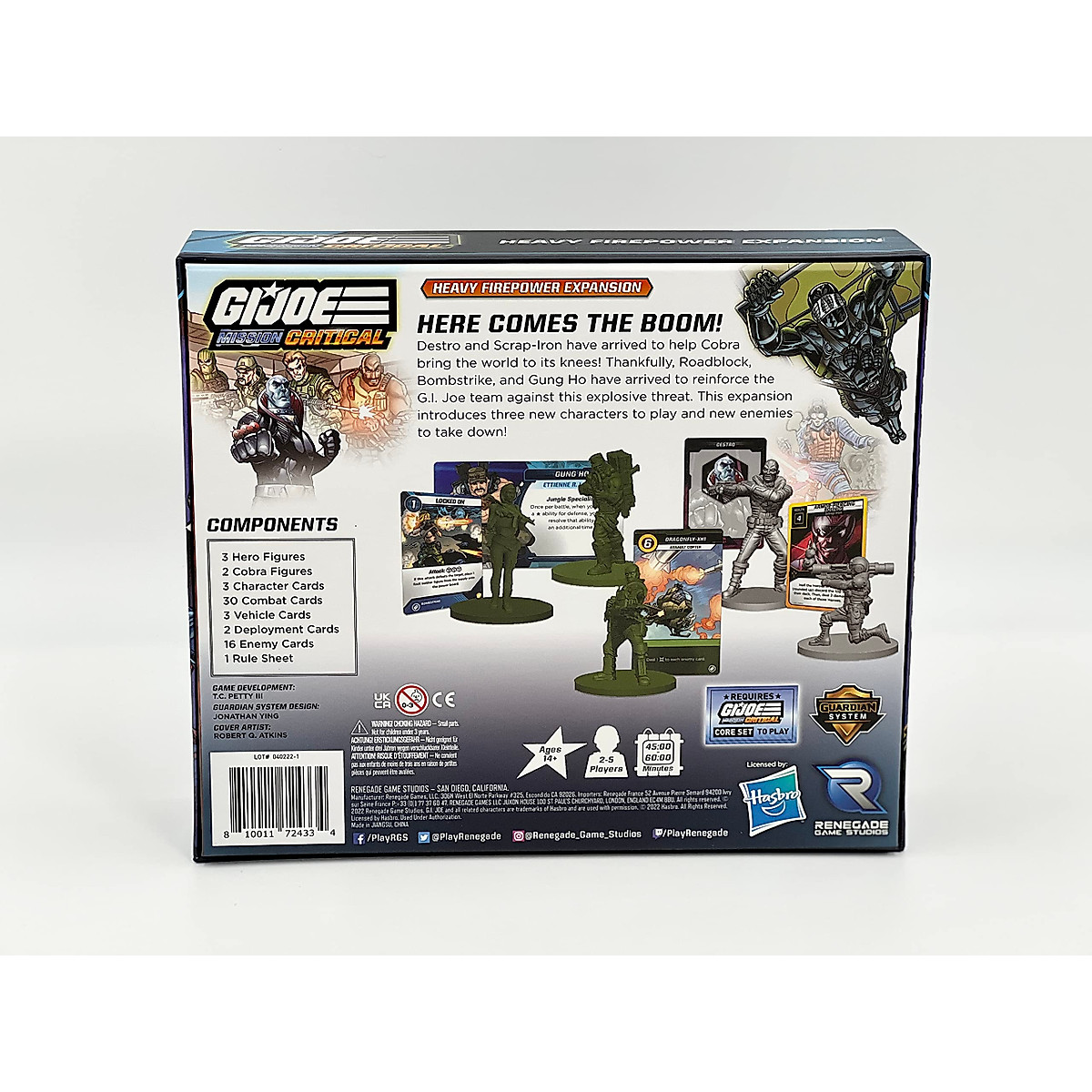 Renegade Games Studios G.I. Joe Mission Critical: Heavy Firepower Expansion - Cooperative Board Game, Role Playing Game, Renegade Game Studios, Ages 14+, 2-5 Players, 45-60 Minute Playing Time