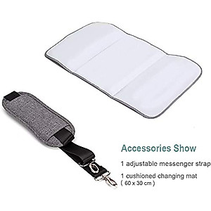 Lekebaby Diaper Bag Tote Large Mommy Bag for Hospital, Baby Bags for Mom Travel Diaper Tote Messenger Purse, Grey, Arrow Print