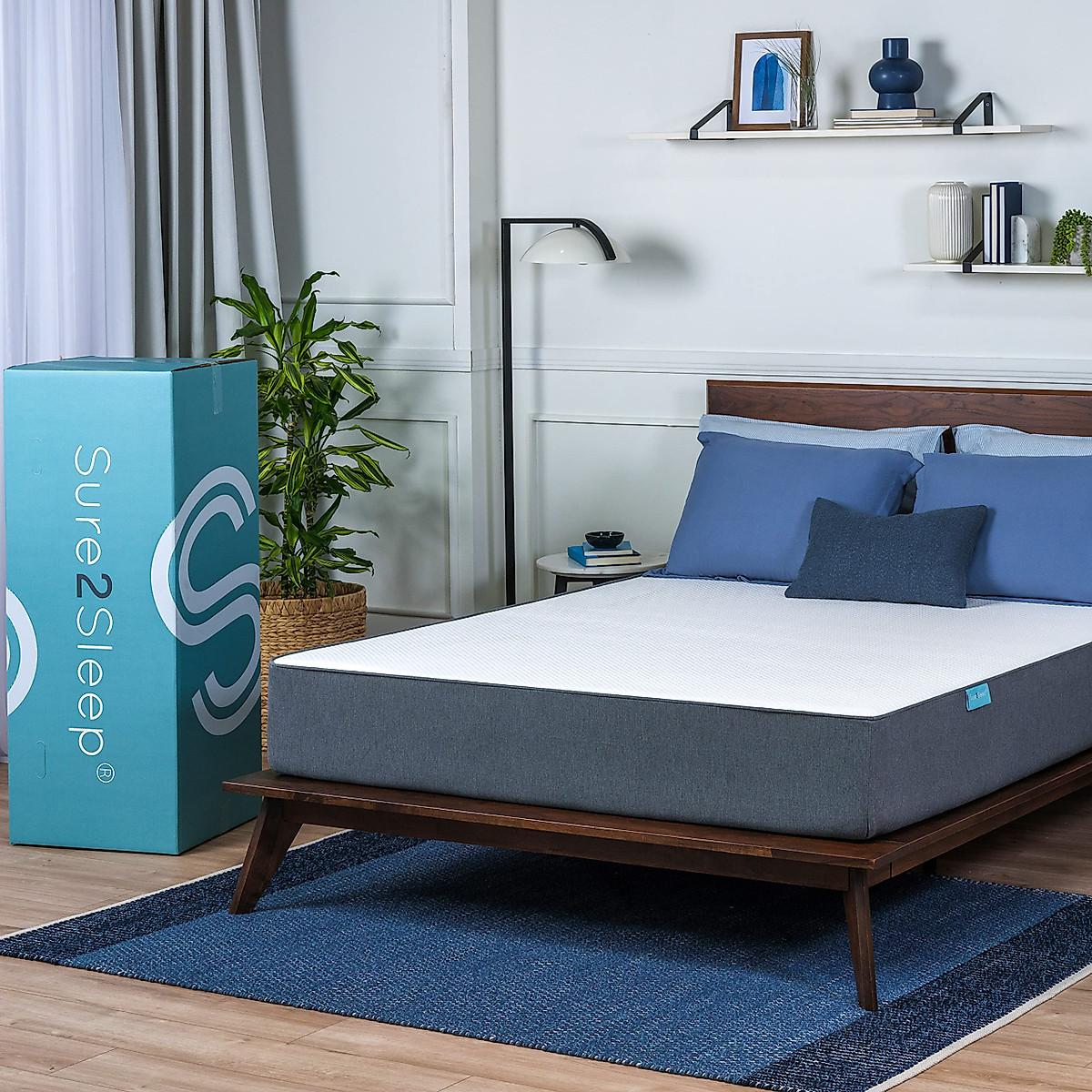 Sure2Sleep Monterey Twin XL Size 10-inch Med Firm Mattress. Fiberglass Free. Made in USA. Breathable HyPUR-Gel Sleeps Cool. CertiPUR-US