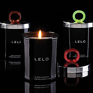 LELO Flickering Touch Massage Candle, Melts into Sensual Massage Oil, Scented Candle Body Massage Oil, Vanilla & Creme de Cacao Scent