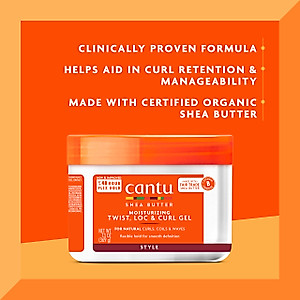 Cantu Moisturizing Twist & Lock Gel with Shea Butter for Natural Hair, 13 oz (Packaging May Vary)
