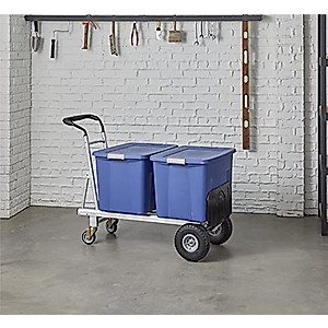 COSCO 12243ASB1E 3-in-1 Folding Series Hand Truck Platform Cart with Flat-Free Wheels, 800 lb/1000 lb Capacity, Aluminum/Black