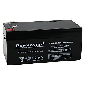 PowerStar 12V 3.3ah Compatible Replacement Battery for UPS BE350G ES 350VA rbc35 APC be350g