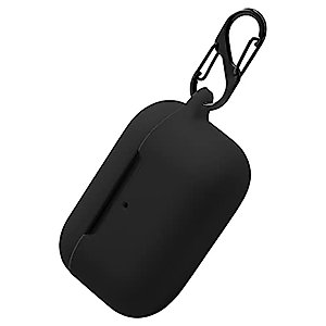 Geiomoo Silicone Carrying Case Compatible with Echo Buds 2nd Gen, Portable Scratch Shock Resistant Cover with Carabiner (Black)