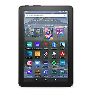Certified Refurbished - Amazon Fire HD 8 Plus tablet, 8” HD Display, 32 GB, 30% faster processor, 3GB RAM, wireless charging, (2022 release), Gray
