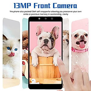 Unlocked Cell Phones, Android 10.0 1080P HD Camera Smart Phone, 1+8GB RAM, Fingerprint Unlocked Smartphones, 5.8inch Touch Screen Dual SIM Card Mobile Cell Phone for Father Mother Birthdays Gift, Blue