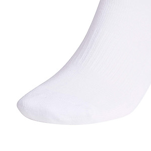 adidas Men's Athletic Cushioned Crew Socks with Arch Compression for a Secure fit (6-Pair), White/Black, Large