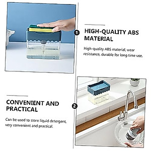 LIGHTAOTAO 1PC Presser foaming Dispenser Sink Sponge Kitchen Sink Sponge Tray Hand wash Dispenser 2 in 1 Kitchen Sponge Holder Sink Dispenser abs Soap handwashing Fluid