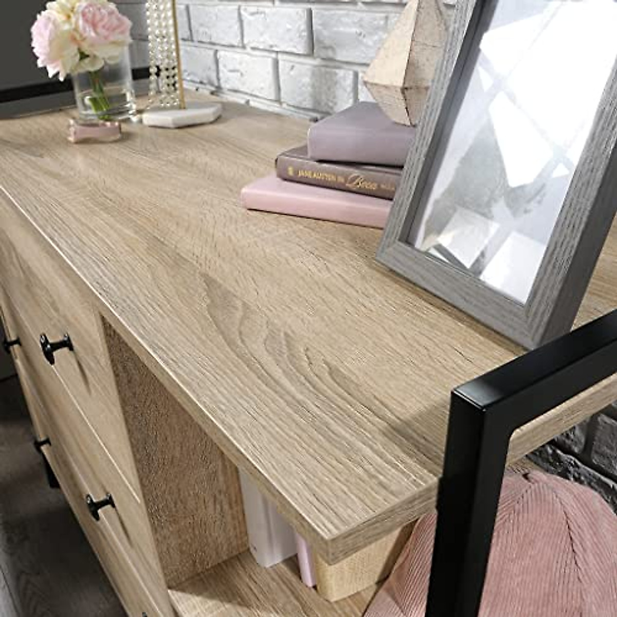 Sauder North Avenue Dresser, L: 42.95" x W: 15.83" x H: 30.0", Charter Oak Finish