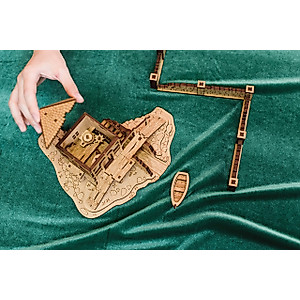 TowerRex Wooden Laser Cut Watermill DND Terrain Buildings - DND Accessories for Dungeons & Dragons, Pathfinder, Warhammer, Tabletop Battle map, Wargaming Terrain, RPG Scenery for 32mm, 28mm miniatures