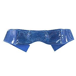 Hot Cold Jaw and Forehead Ice Pack by FOMI Care | Flexible Gel Bead Wrap for TMJ, Wisdom Teeth, Oral and Facial Surgery, Dental Implants, Migraine, Headache, Chin and Tooth Pain | Adjustable (Blue)