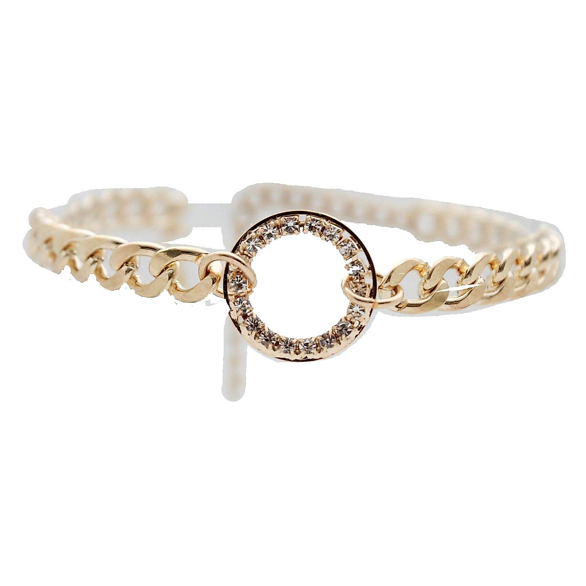 Women Western Fashion Anklet Boot Chains Bracelet Gold Metal Bling Ring Beads Round Shoe Charm