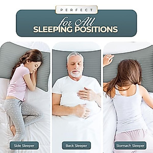 Utopia Bedding Bed Pillows for Sleeping King Size (Light Grey), Set of 2, Cooling Hotel Quality, for Back, Stomach or Side Sleepers