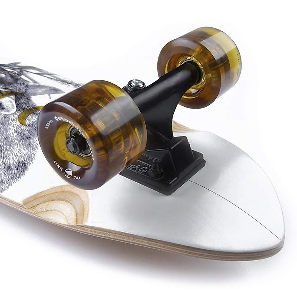 Arbor Pilsner Bamboo Collective Series Cruiser Skateboard Bundled with Swell Skate Tool + Crate White Shark Sticker…