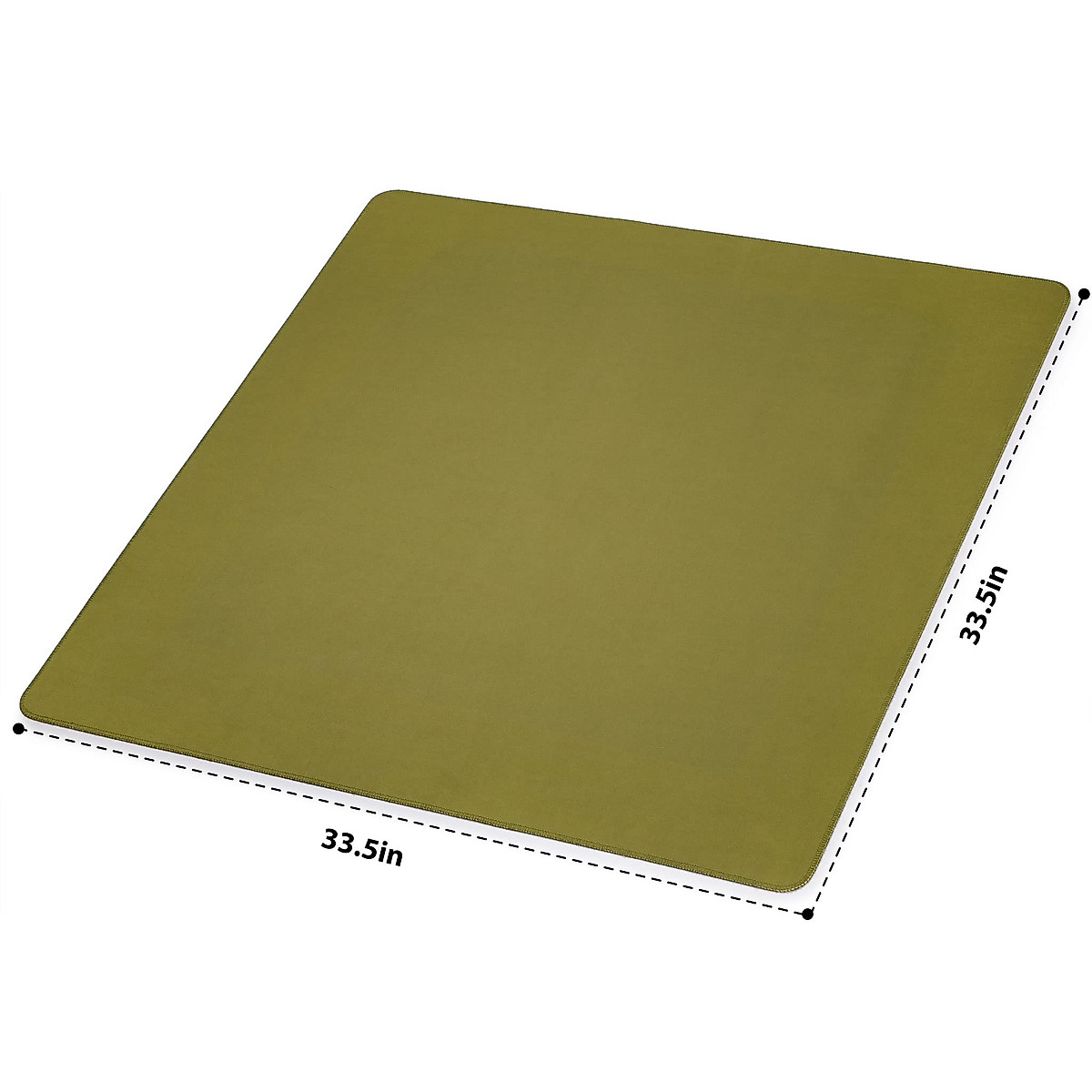 Yellow Mountain Imports Table Cover for Mahjong, Poker, Card Games, Board Games, Tile Game, and Dominoes - Green, 33.5 Inches - Roll-up Gaming Mat with Carrying Bag