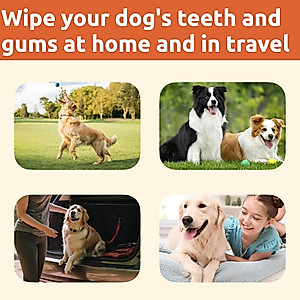 MokaPaw Dog Teeth Cleaning Wipes - Dog Tooth Wipes - Dental Wipes for Dogs Teeth - Cat Teeth Cleaning Wipes - Dog Teeth Wipes - Pet Dental Finger Wipes for Dogs and Cats - 40 Count