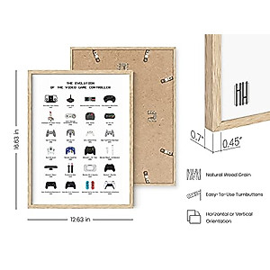 HAUS AND HUES Video Game Poster - Gamer Wall Decor For Boys Bedroom Posters, Video Game Room Decor For Teen Boys, Gaming Poster For Gamer Room Decor and Video Game Poster (Beige Frame, 12x16)