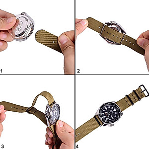 Ritche Christmas Gift 4PC 20mm Nylon Strap Nylon Watch Band Compatible with Timex Weekender Watch for Men Women (4 Packs), White Elephant Gifts, Stocking Stuffers for Men