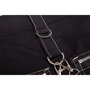 Cicilin Men's Fashion Hip Hop Rock Punk Gothic Sport Hiking Riding Casual Cargo Pants Street Dance Pants Harem Trousers Size 36 Black