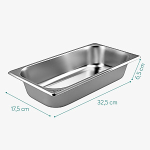 Navaris Breading Trays Set - 3 Medium Stainless Steel Pans for Preparing Bread-Crumb Dishes, Panko, Schnitzel, Coating Fish and Marinating Meat