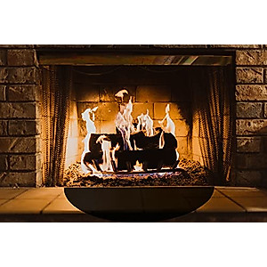 63″x37″ Extra Large Extra Thick Half Round Fireproof Fireplace Mat Hearth Rug - Fire Flame Resistant Floor Covering Protection Pad Non-Slip Floor Protector - Fire Retardant Fiberglass Carpet