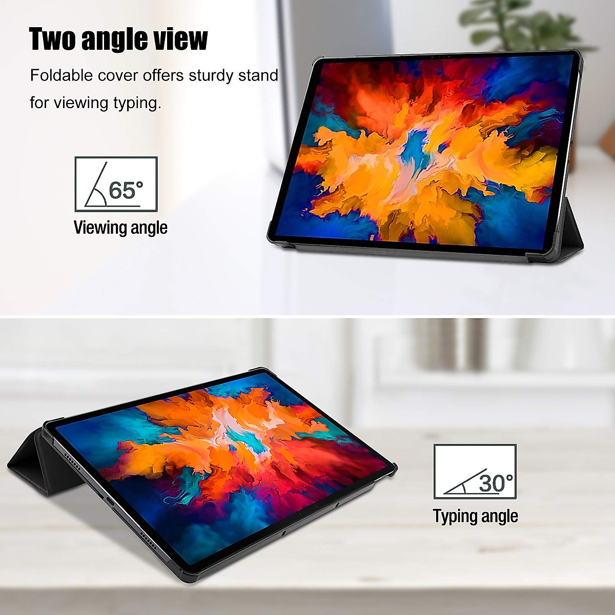 ProCase for Lenovo Tab P11 Pro Case 11.5 inch 2020 (TB-J706F / TB-J706L), Slim Lightweight Smart Cover Tri-fold Stand Folio Hard Shell Case for Lenovo Tab P11 Pro 11.5" Tablet 2020 Release –Black