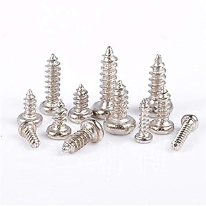LXBO-FF 200pcs Pan Head Tapping Screws Set M2 M2.3 M2.6 Round Mini Screw Laptop Computer Screw Cross Wood Screw Set (Color : DH PA 200)