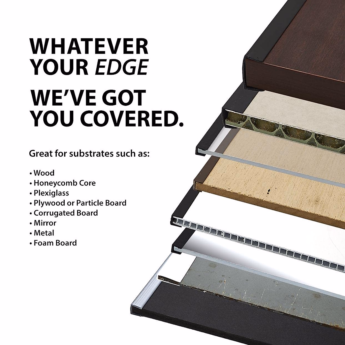 Outwater Plastics Silver 1/2'' Rigid Vinyl Plastic U-Channel/C-Channel 72 Inch Lengths (Pack of 10 Pieces, 60 feet Total)