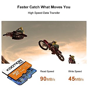 KOOTION 256GB Micro SD Card 256 gb U3 Ultra TF Card Micro SDXC Memory Card V30 A1 App Performance High Speed TF Card R Flash, U3, V30, A1, 256 GB