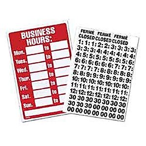 Office Depot Business Hours Sign, 8in. x 12in, 9394