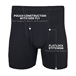 Gildan Men's Underwear Covered Waistband Boxer Briefs, Multipack, Black (5-Pack), X-Large