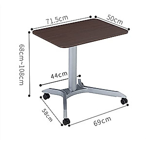 Lectern Podium Stand,Lectern Podium Stand,Standing Desk Laptop Stand Cart Mobile Height-Adjustable Sit to Stand Office Desk Podium Standing Table, Panel 71.5x50cm/C/Height 68/108cm