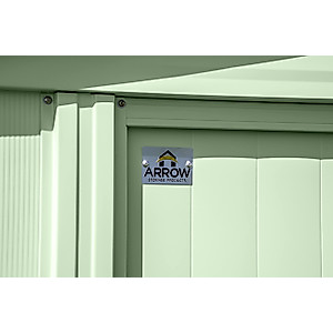 Arrow Classic Steel Storage Shed, 10x4, Sage Green