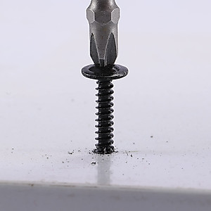 #8 x 3/4" Sheet Metal Screws 100Pcs 410 Stainless Steel Truss Head Fast Self Tapping Screws Black Oxide by SG TZH