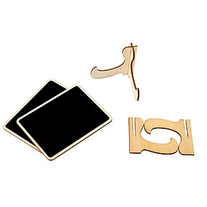 Mini Chalkboards Place Cards 3.94 X 2.95 Inch with Easel Stand and Erasable Chalk for Weddings, Party Supplies, Table Numbers, Food Signs and Special Event Decoration (20 Sets)